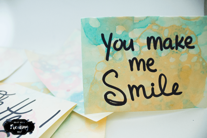 Do It Your Freaking Self - Bubble Painting Note Cards - Do It Your ...