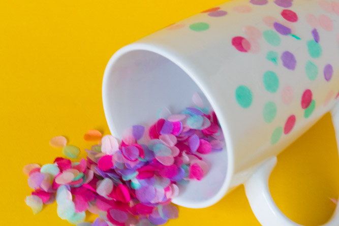 Do It Your Freaking Self - DIY Confetti Mug - Do It Your Freaking Self