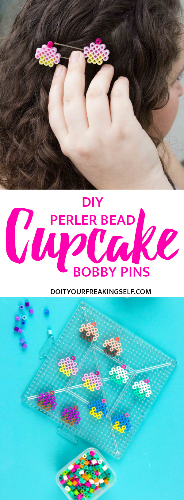 Do It Your Freaking Self - Cupcake Perler Bead Hair Pins - Do It Your ...