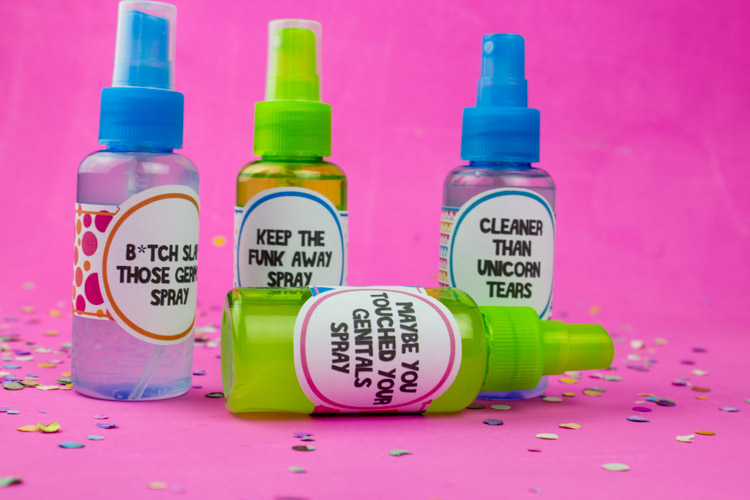Do It Your Freaking Self DIY Hand Sanitizer Spray And Colorful Labels 